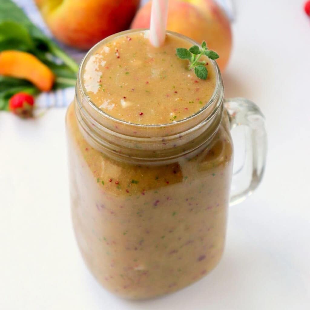 Low Calorie Peach Smoothie - Simply Low Cal